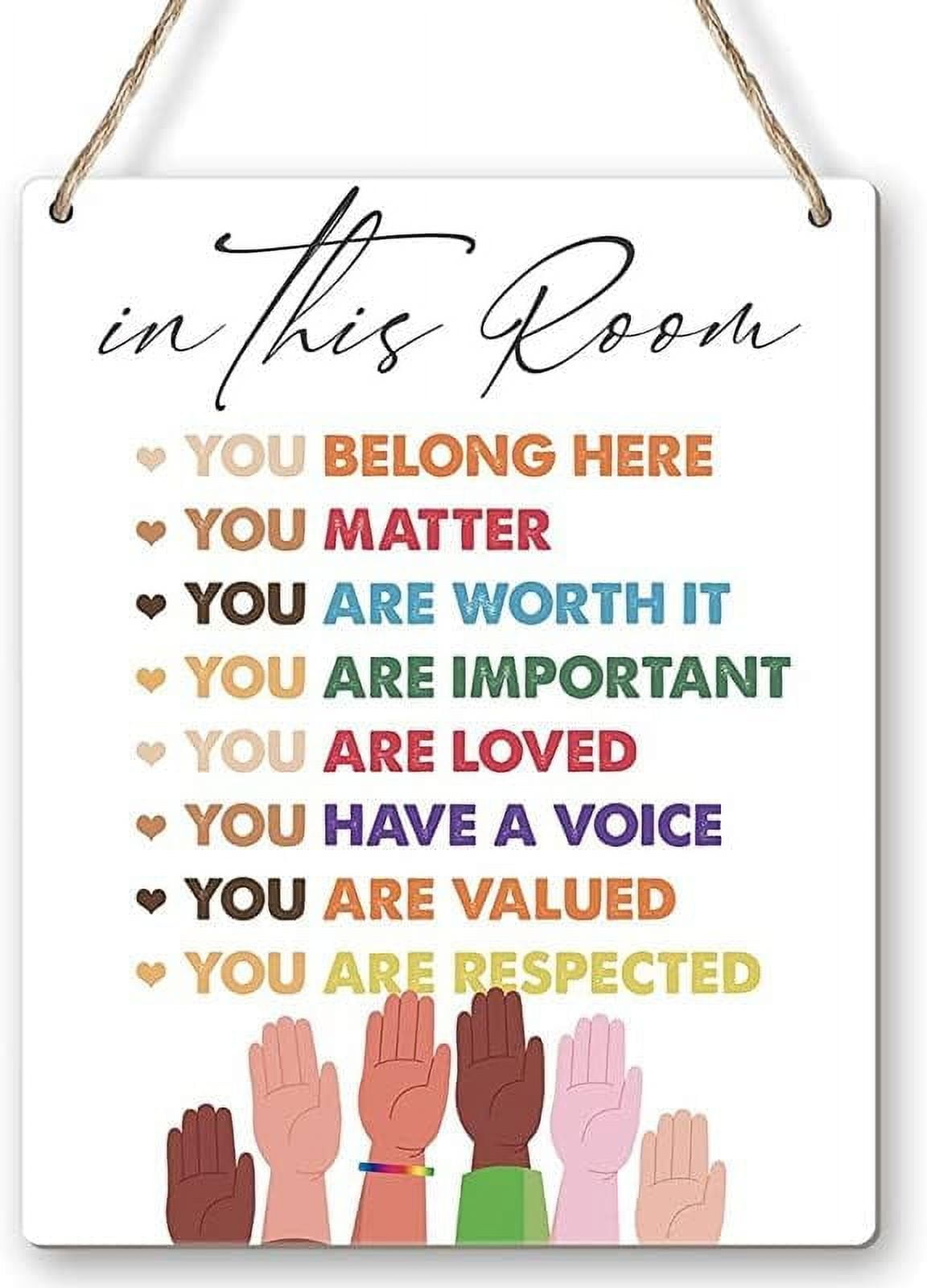 Inspirational Diversity Wall Art in This Room Watercolor Equality ...