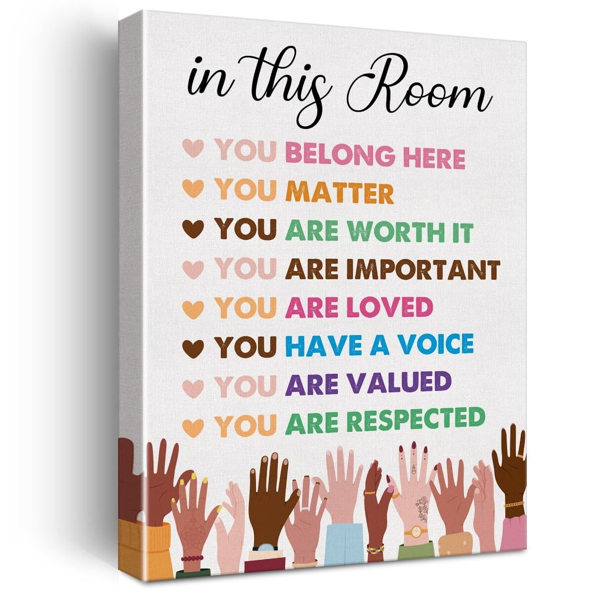 Inspirational Diversity Wall Art in This Room Watercolor poster for ...