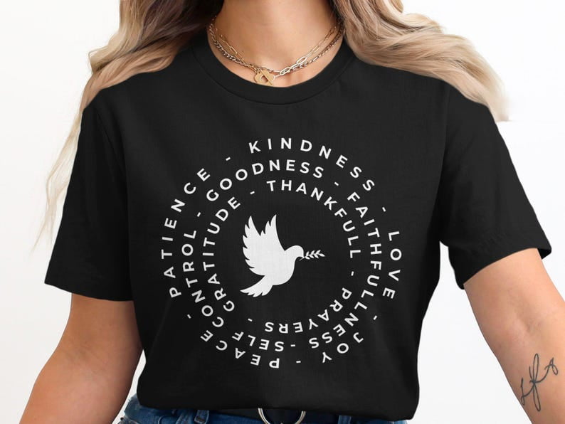 Inspirational Dove Tee, Kindness Love Faithfulness, Motivational ...