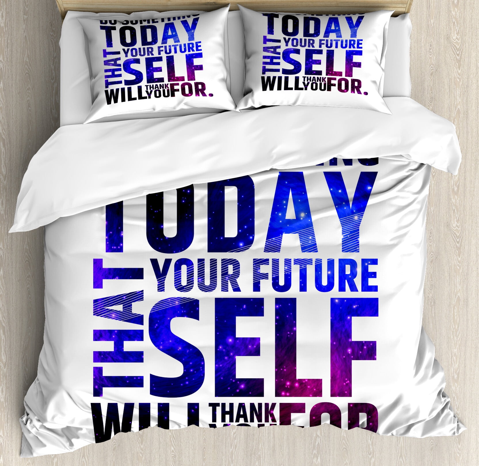 Inspirational Duvet Cover Set, Do Something Today That Your Future Self ...