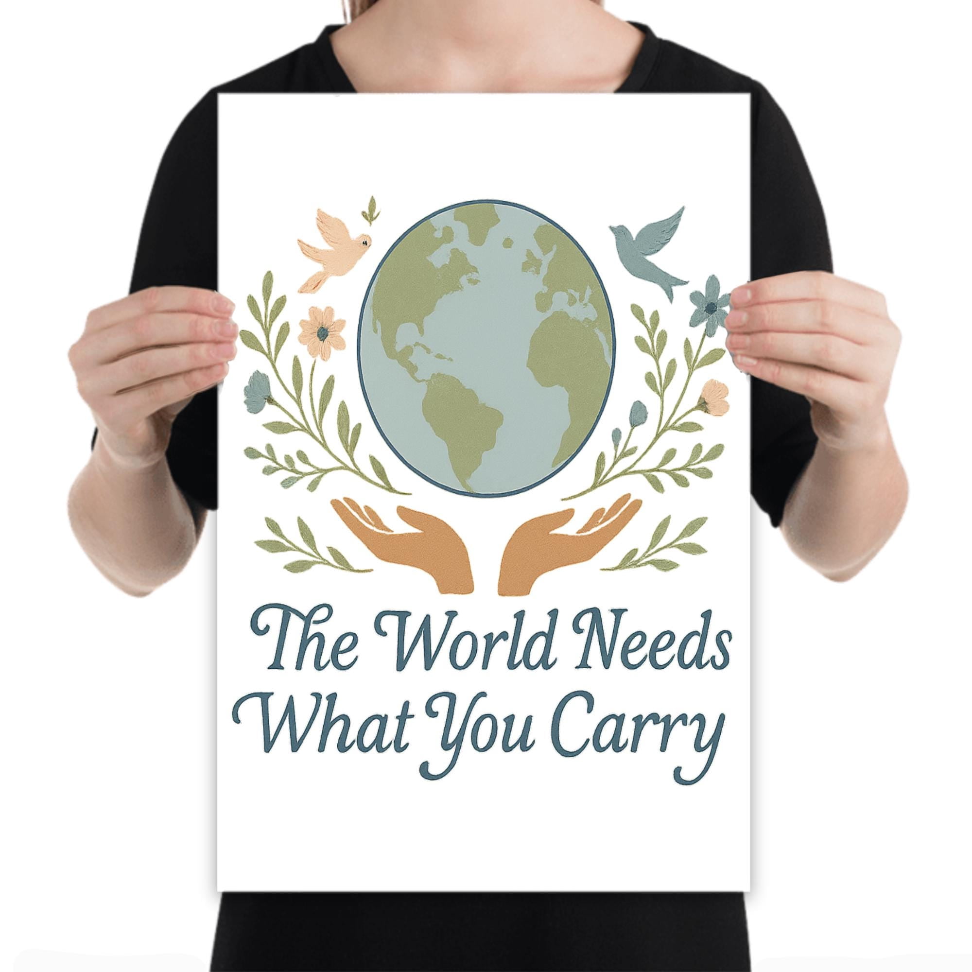 Inspirational Earth Art Print, Motivational Gift for Teachers ...