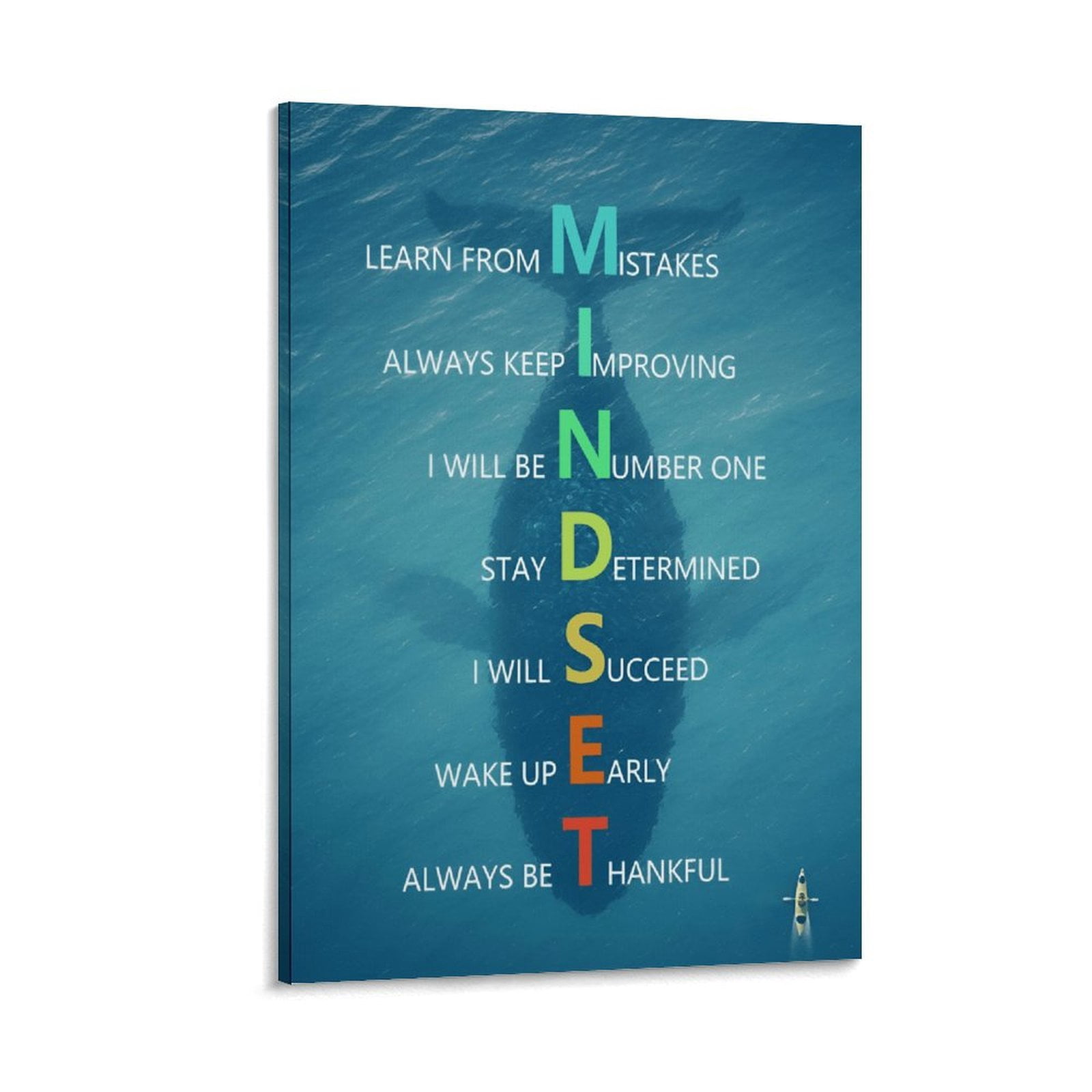 Inspirational Entrepreneur Quotes Mindset Poster,Canvas Wooden Framed ...