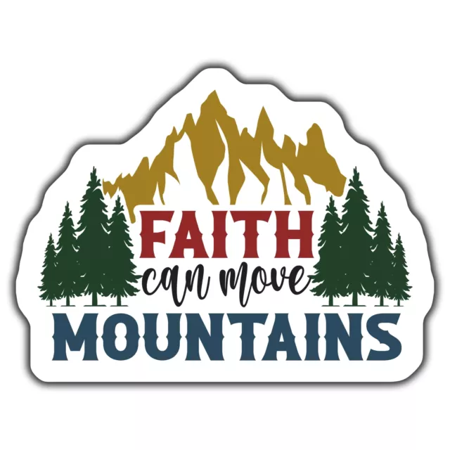Inspirational Faith Can Move Mountains Sticker, Motivational Vinyl ...