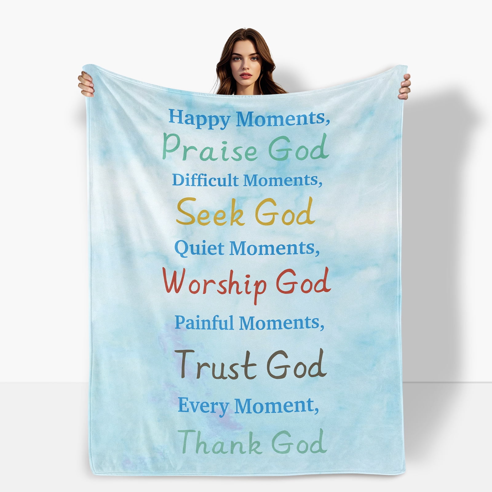 Inspirational Fleece Blanket Featuring Cross Design Symbolizing Faith ...