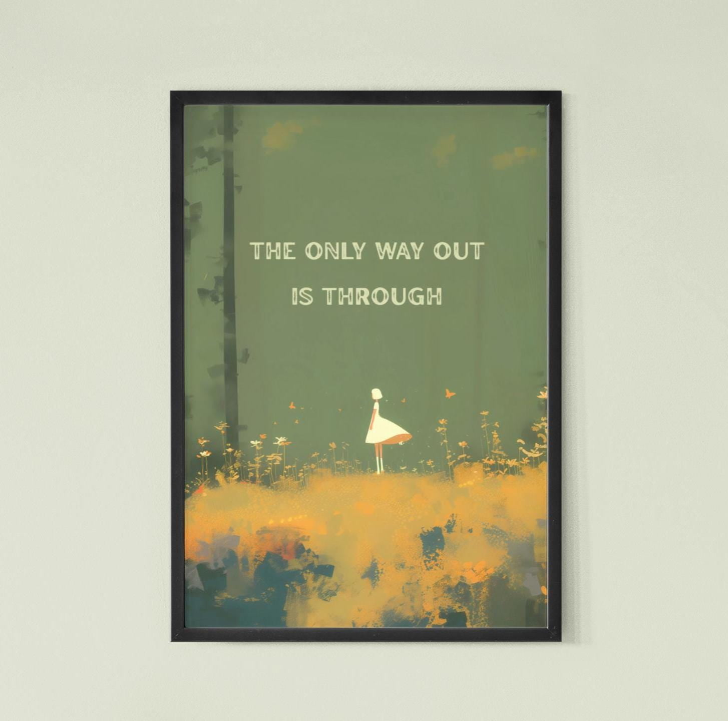 Inspirational Forest Art Print: Motivational Quote Wall Decor Poster ...