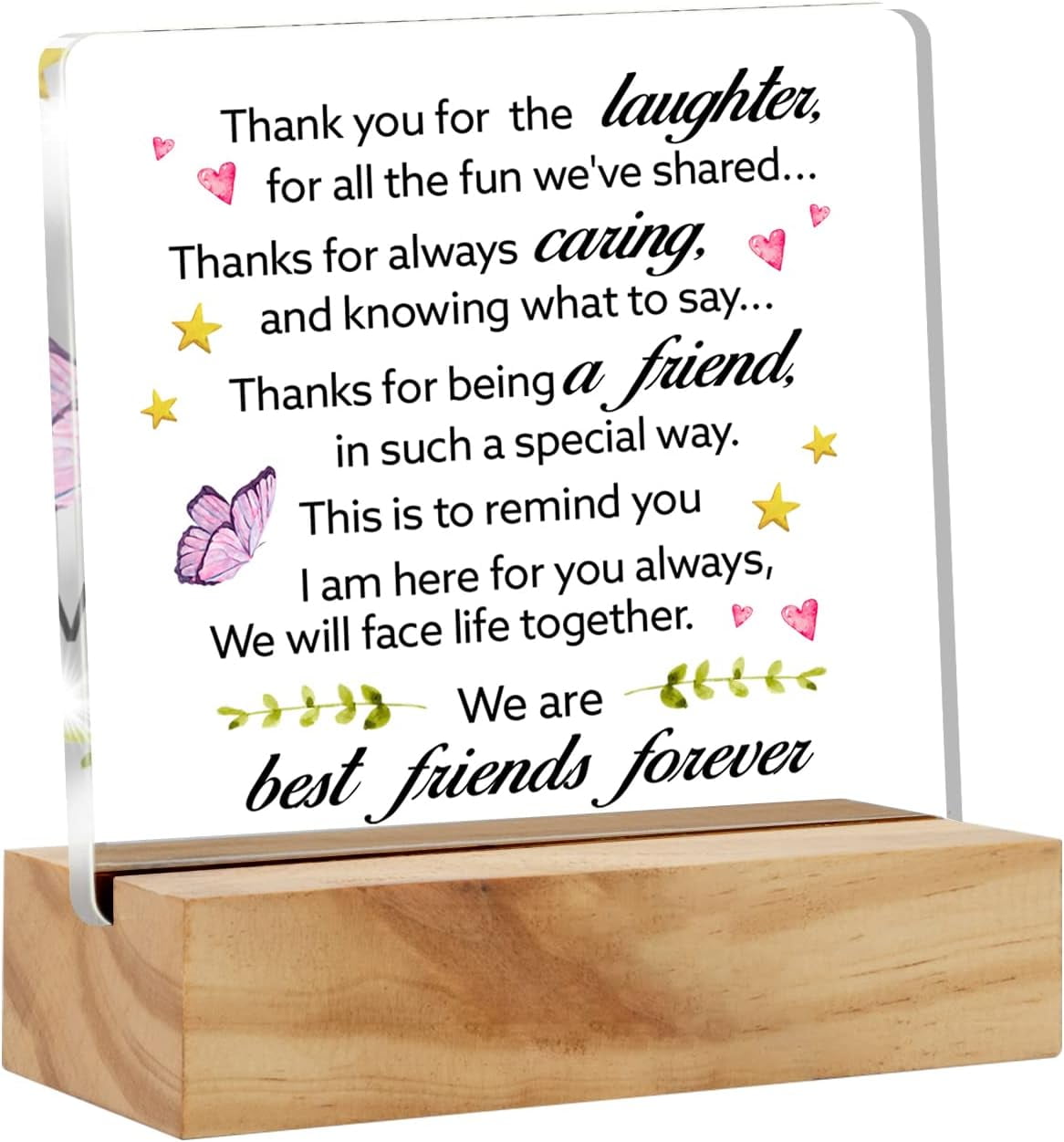 Inspirational Friendship Gift Friends Thank You for the Laughter Desk ...