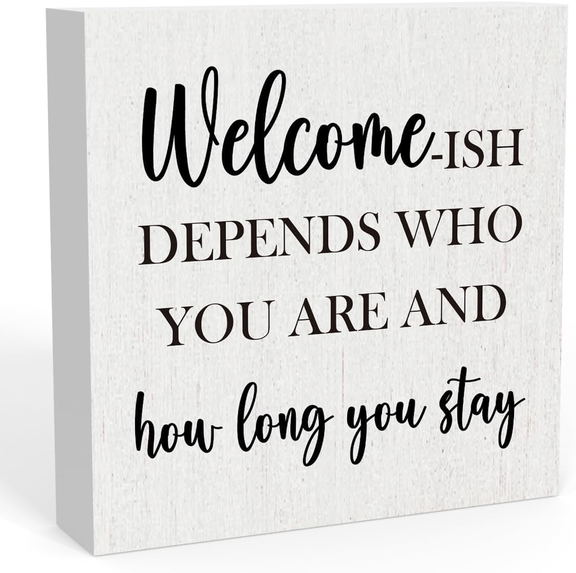 Inspirational Front Door Welcome Wooden Box Sign Office Desk Decor7x7 ...