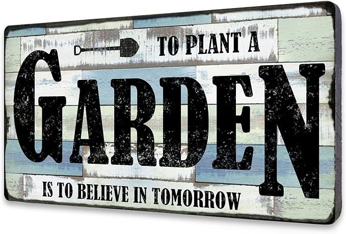 Inspirational Garden Decor Sign Garden of Life Wood Hanging Sign ...