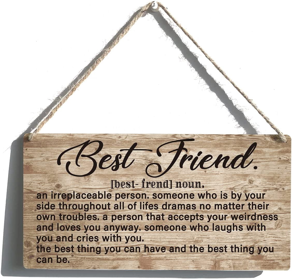 Inspirational Gift Signs Farmhouse Best Friend an Irreplaceable Person ...