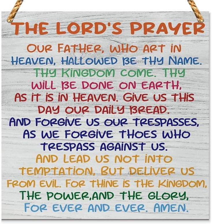 Inspirational Gift Signs the Lord's Prayer Our Father Who Art in Heaven ...
