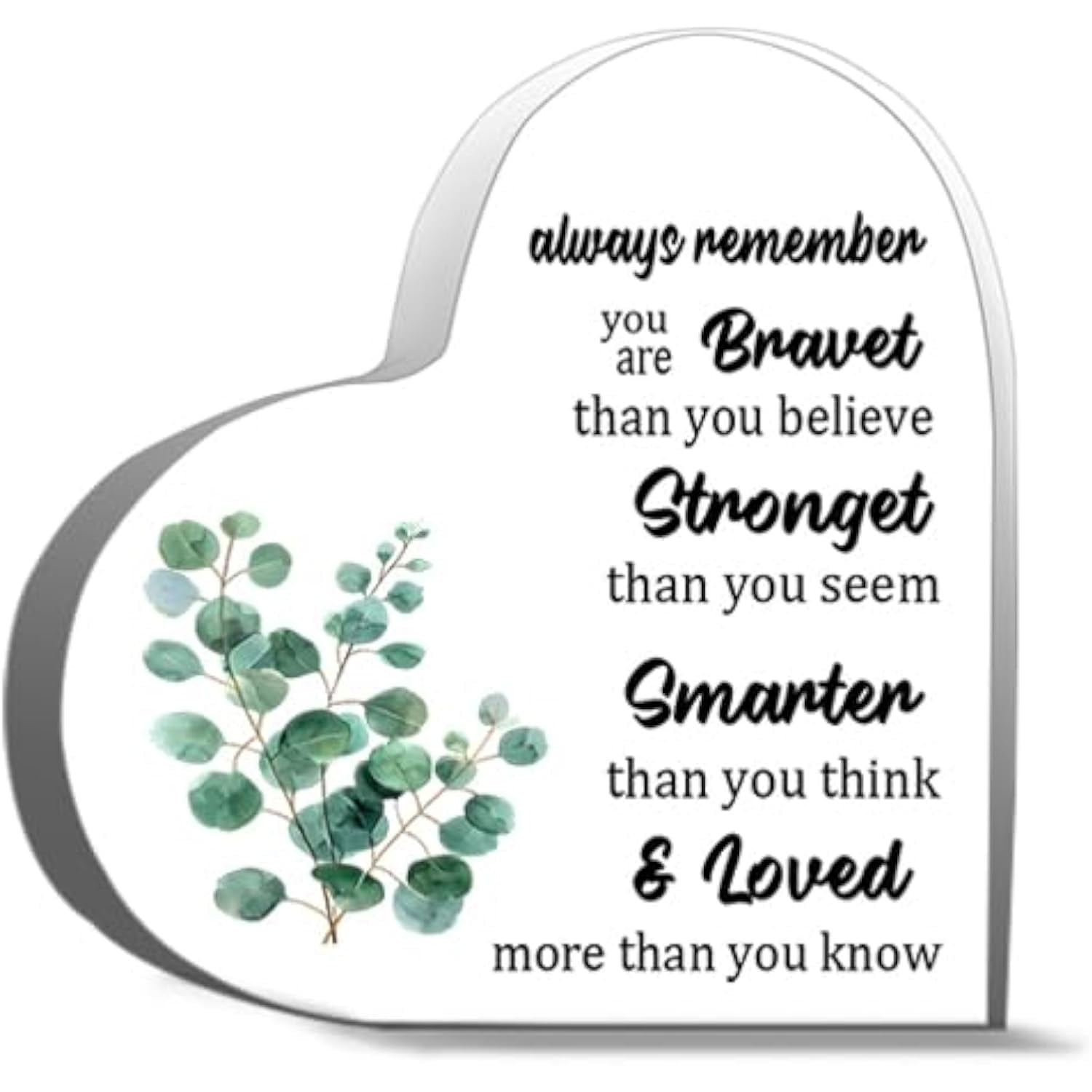 Inspirational Gifts 4"X4"- Always Remember You Are Bravet Than You Believe Acrylic Plaque ...