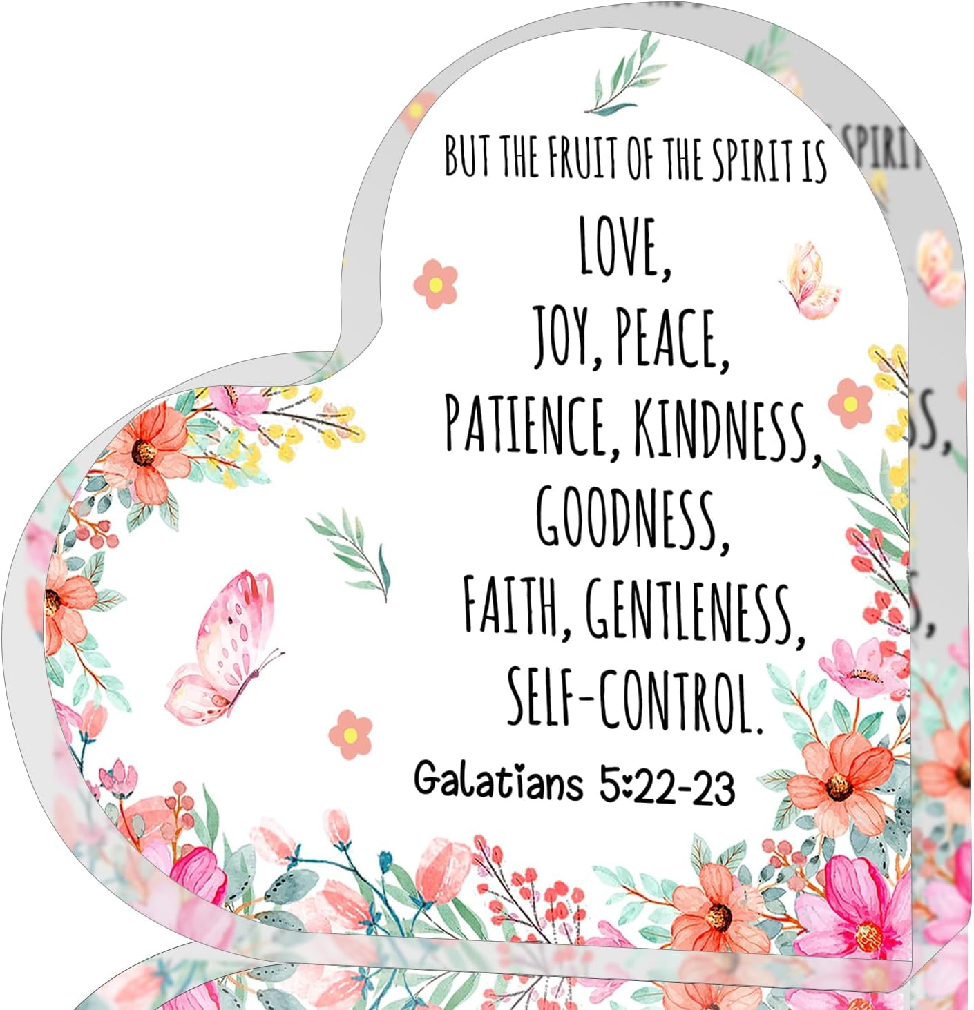 Inspirational Gifts, Bible Verse Heart Shape Acrylic Sign, Secret ...