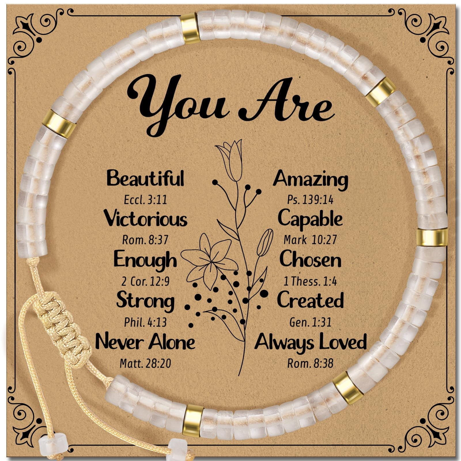 Inspirational Gifts Bracelets for Women Healing Natural Crystal Stone ...