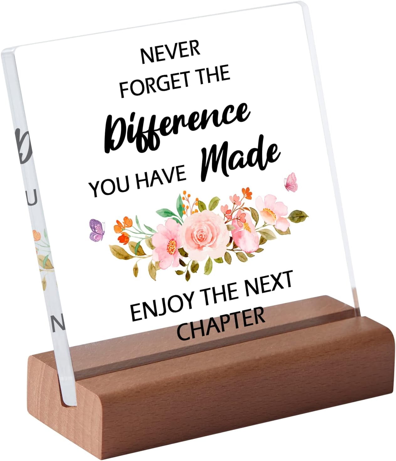 Inspirational Gifts for Women Men, Positive Plaque Sign With Wooden ...