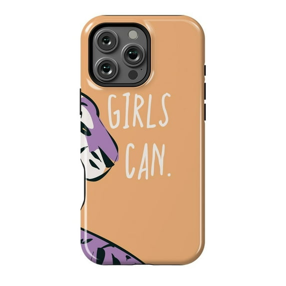 Inspirational Girls Can Feminist Quote Art iPhone Case 17 16 15 14 13 ...