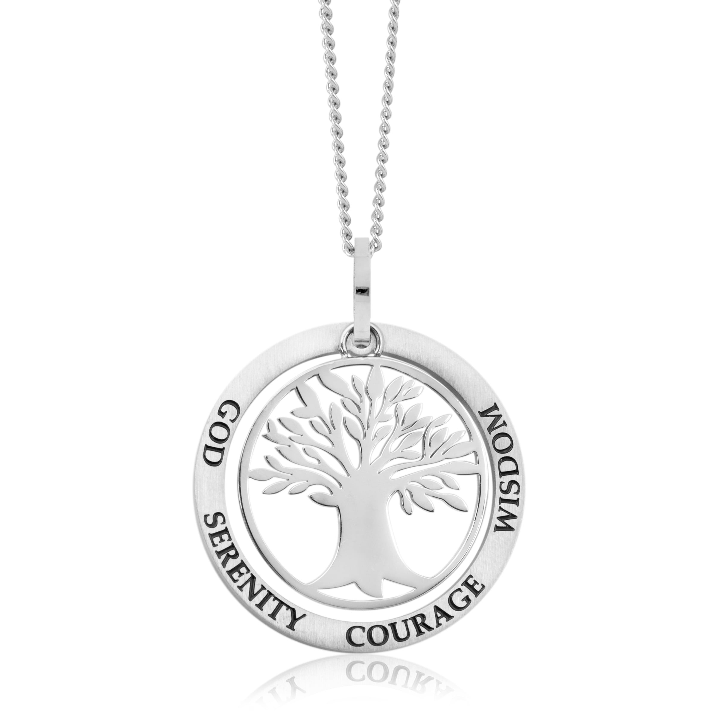 Inspirational "God Serenity Courage Wisdom" Family Tree Pendant ...
