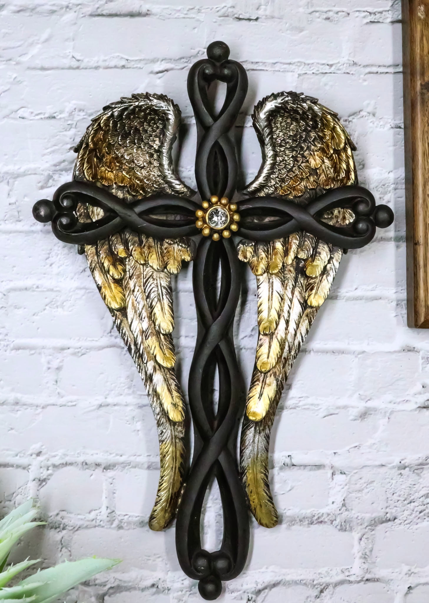Inspirational Home Decor: Golden Angel Wings with Black Twisted ...