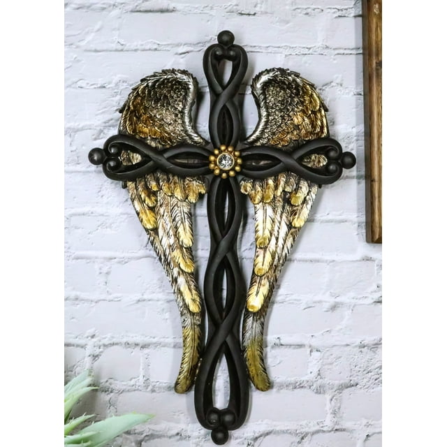 Inspirational Home Decor: Golden Angel Wings with Black Twisted ...