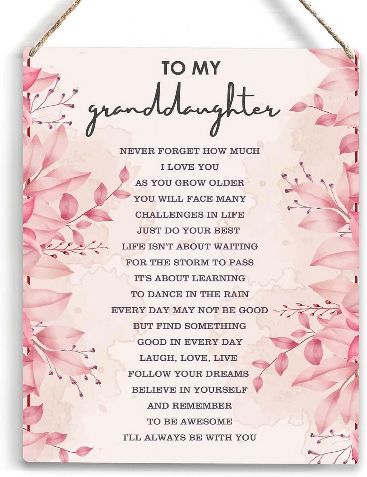 Inspirational Granddaughter Gifts From Grandma How Much I Love You ...