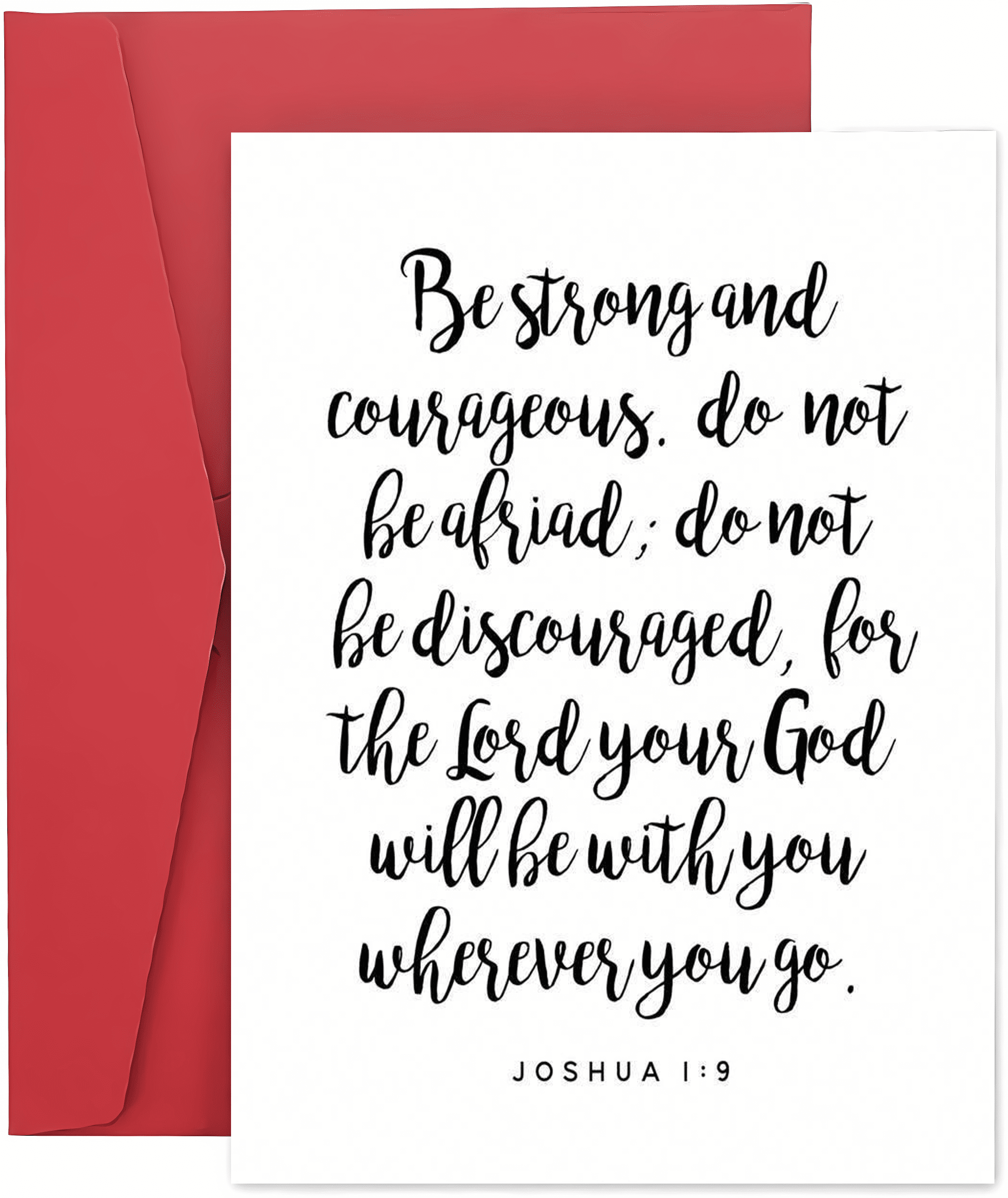 Inspirational Greeting Card – "Be Strong and Courageous" Verse from ...