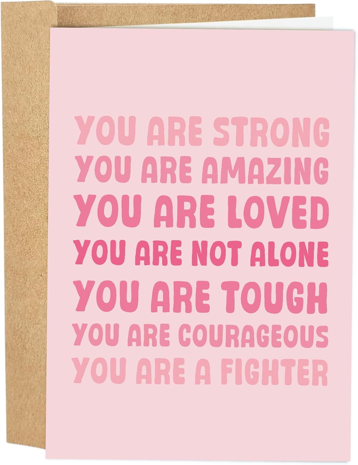 Inspirational Greeting Card – "You Are Strong, Amazing, Loved" Message ...