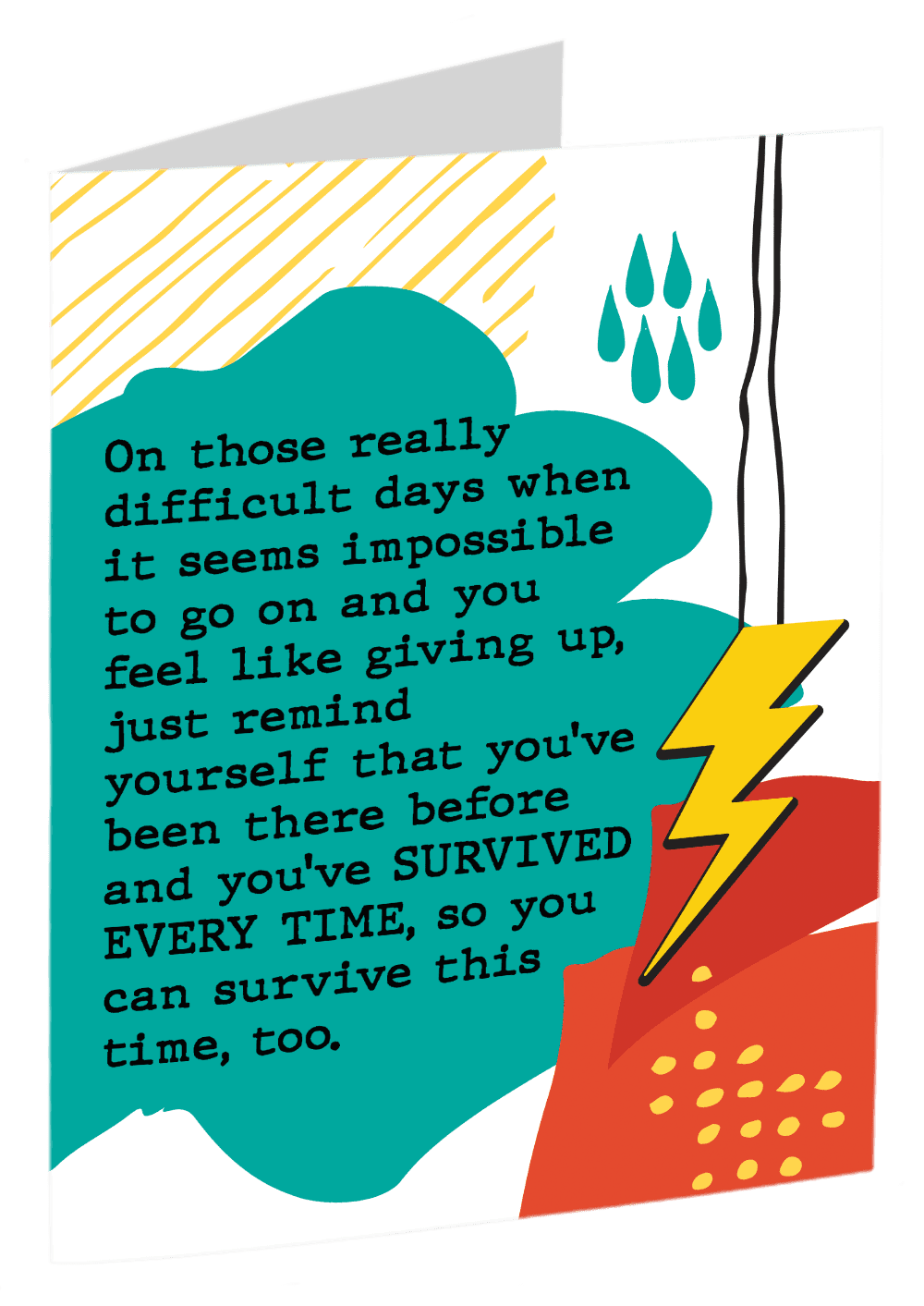 Inspirational Greeting Card - "You've Survived Every Time" Message ...