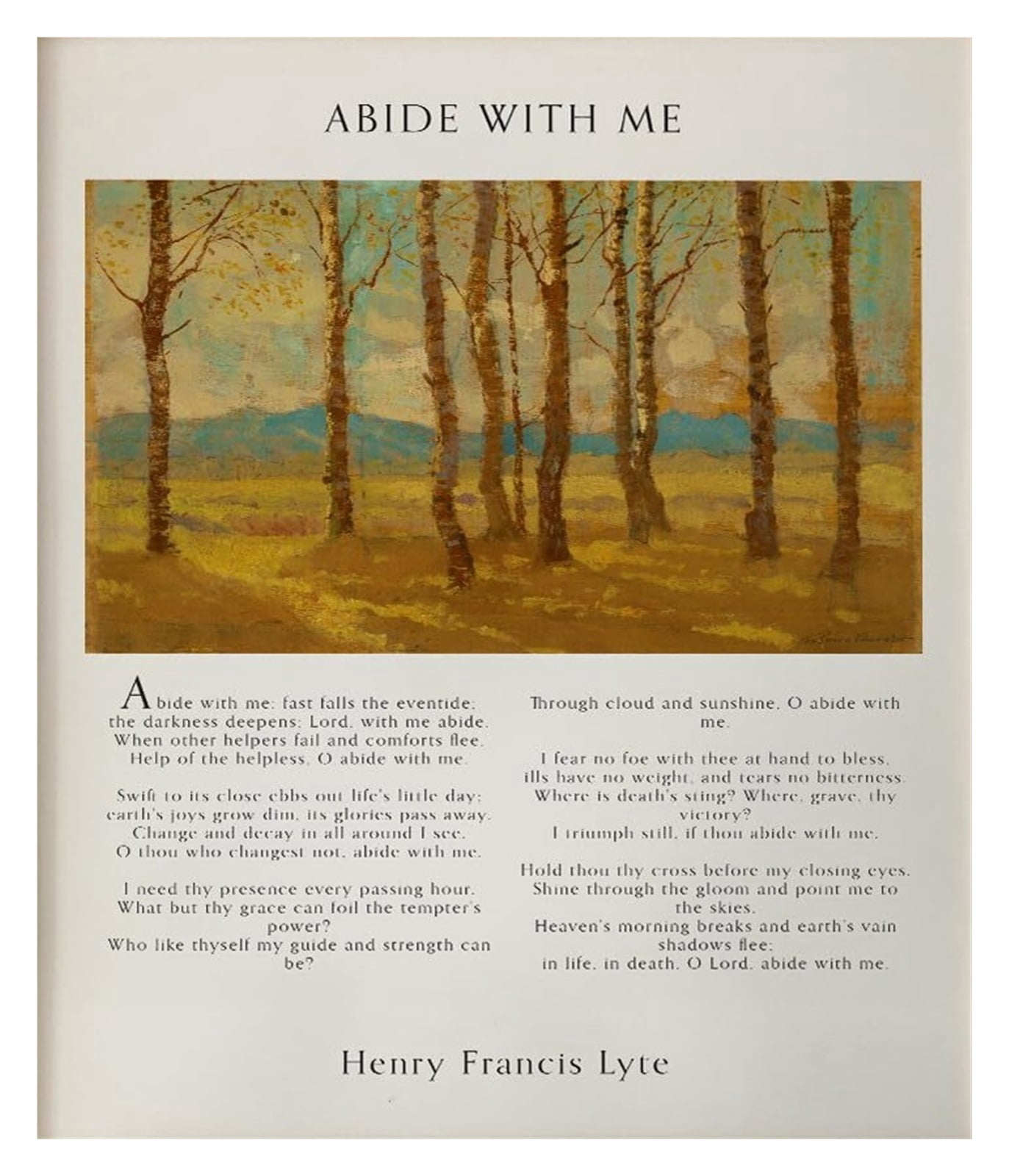 Inspirational Hymn Music Sheet Poster | Nature Landscape and Faith ...