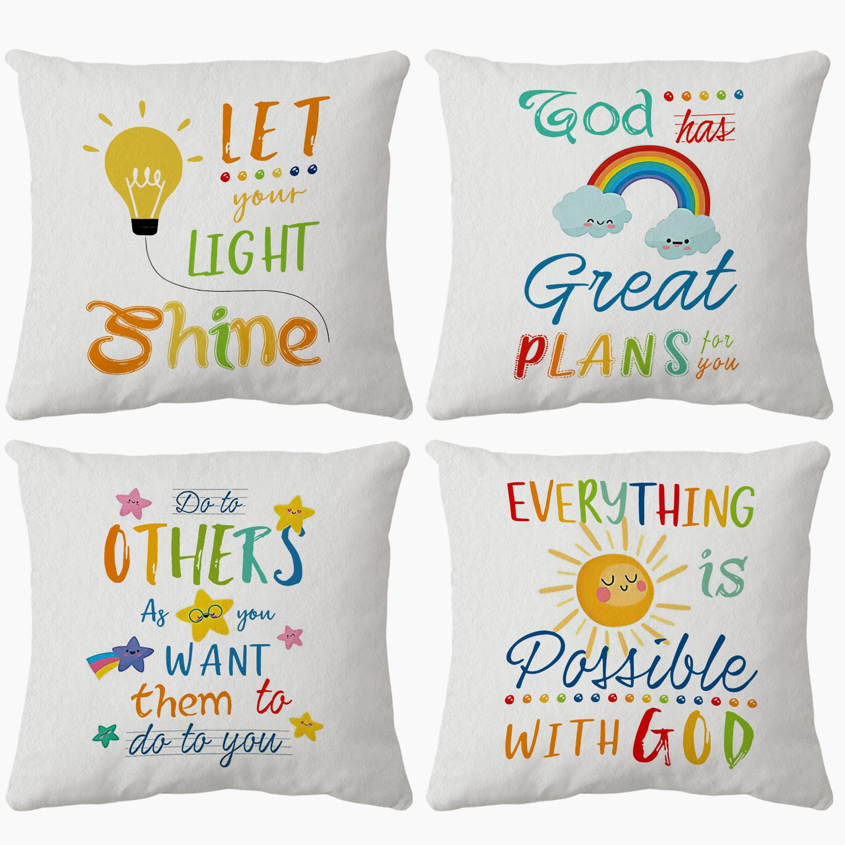 Inspirational Kids Bible Verse Quote Let Your Light Shine God Has Great ...