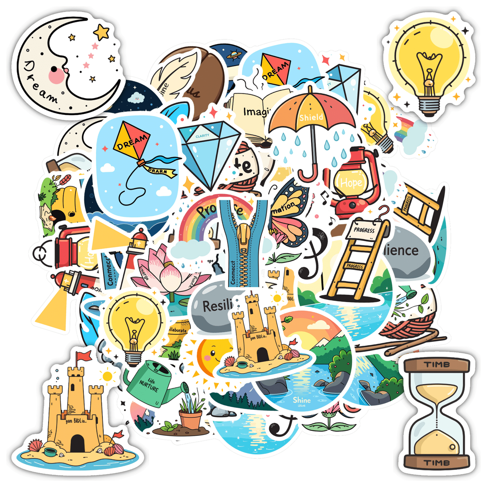 Inspirational Kids Stickers Toy Adventure Teacher Stickers Creativity ...