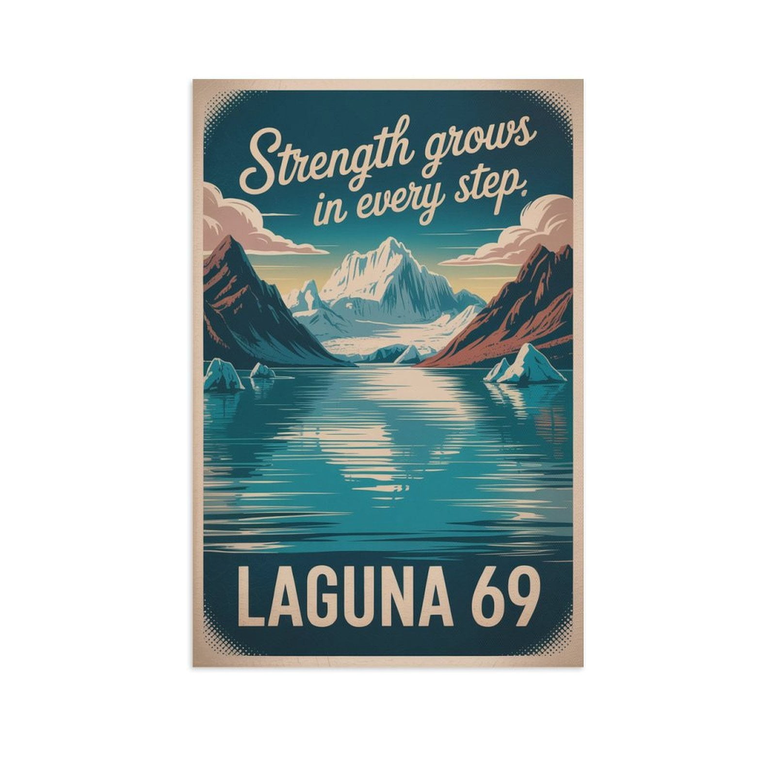 Inspirational Laguna 69 Poster Retro Motivational Vintage Travel Wall ...