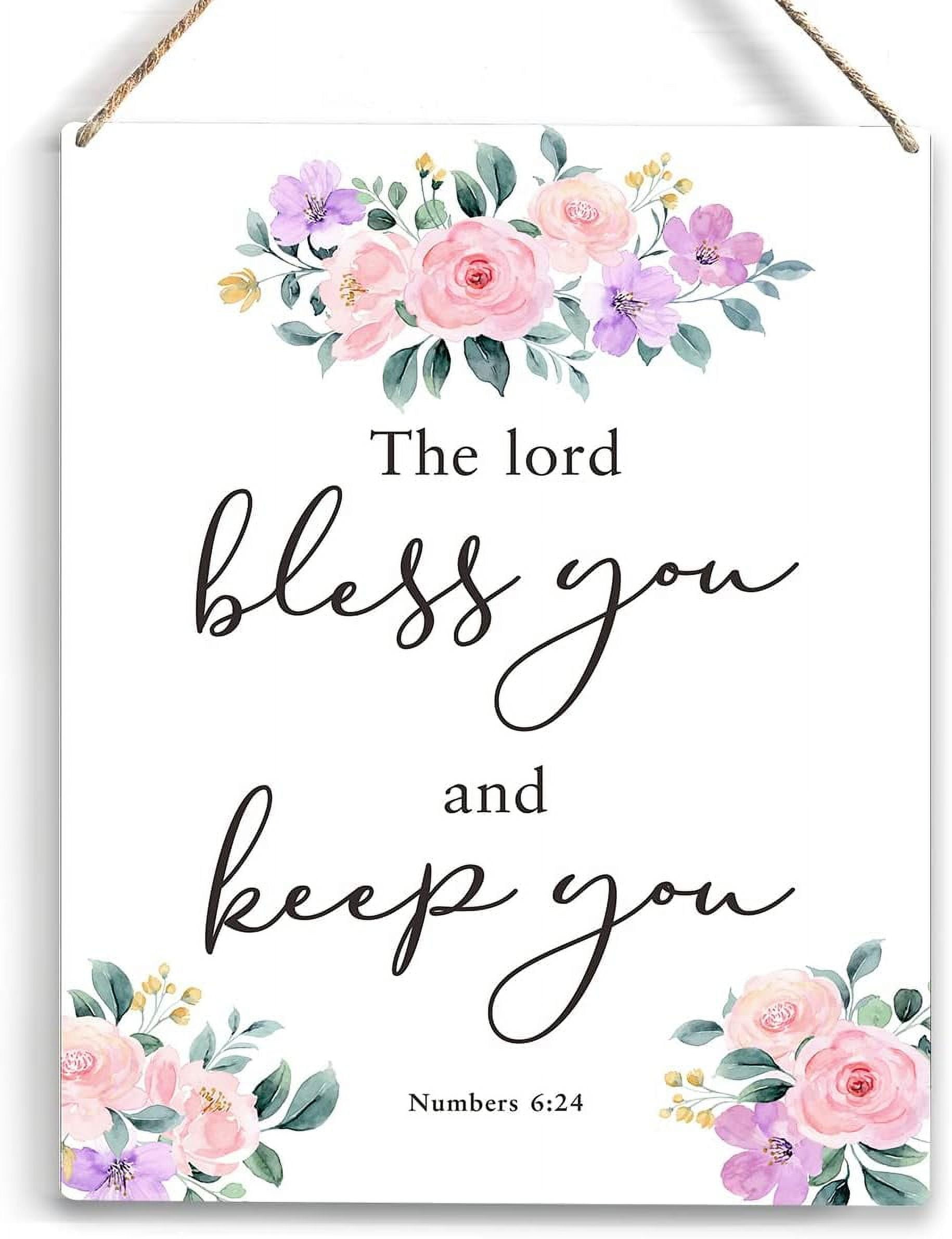 Inspirational the Lord Bless You and Keep You Bible Verse Wood Sign ...