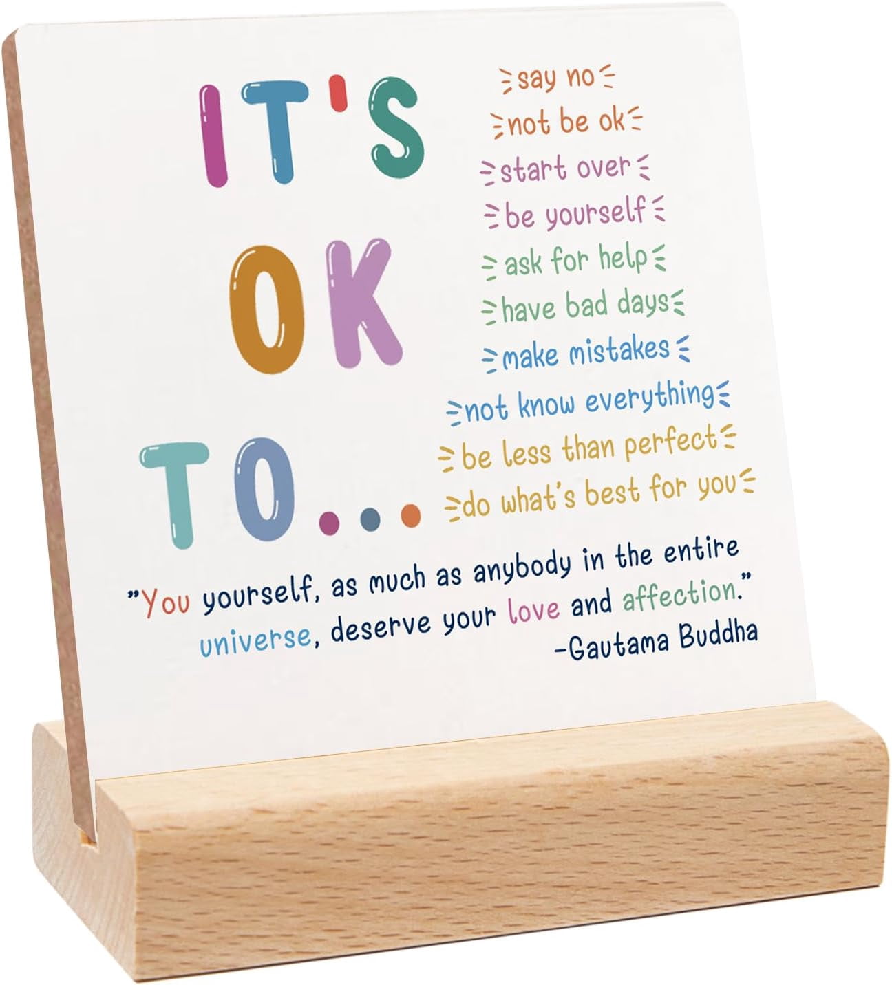 Inspirational Mental Health Reminders Gift, Positivity Recovery Self ...