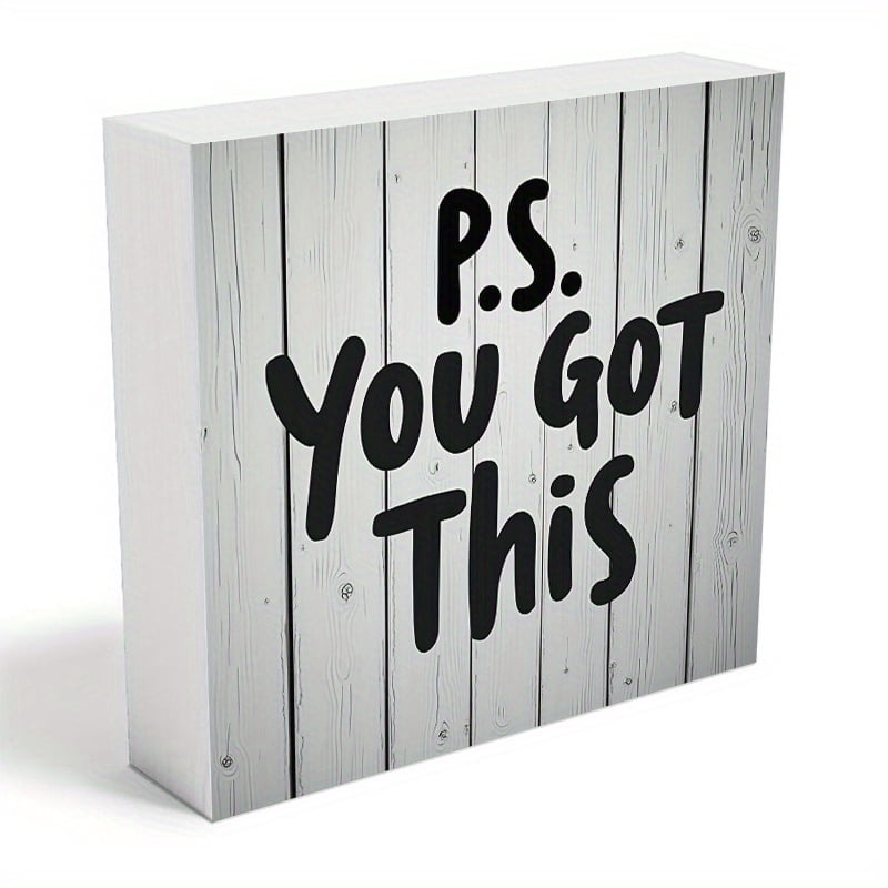 Inspirational Message Wooden Box Sign - Weathered Wood Decor for Home ...