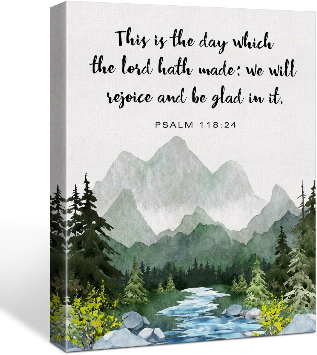 Inspirational Modern Bible Verse Wall Art Decor, Scripture Wall Decor ...