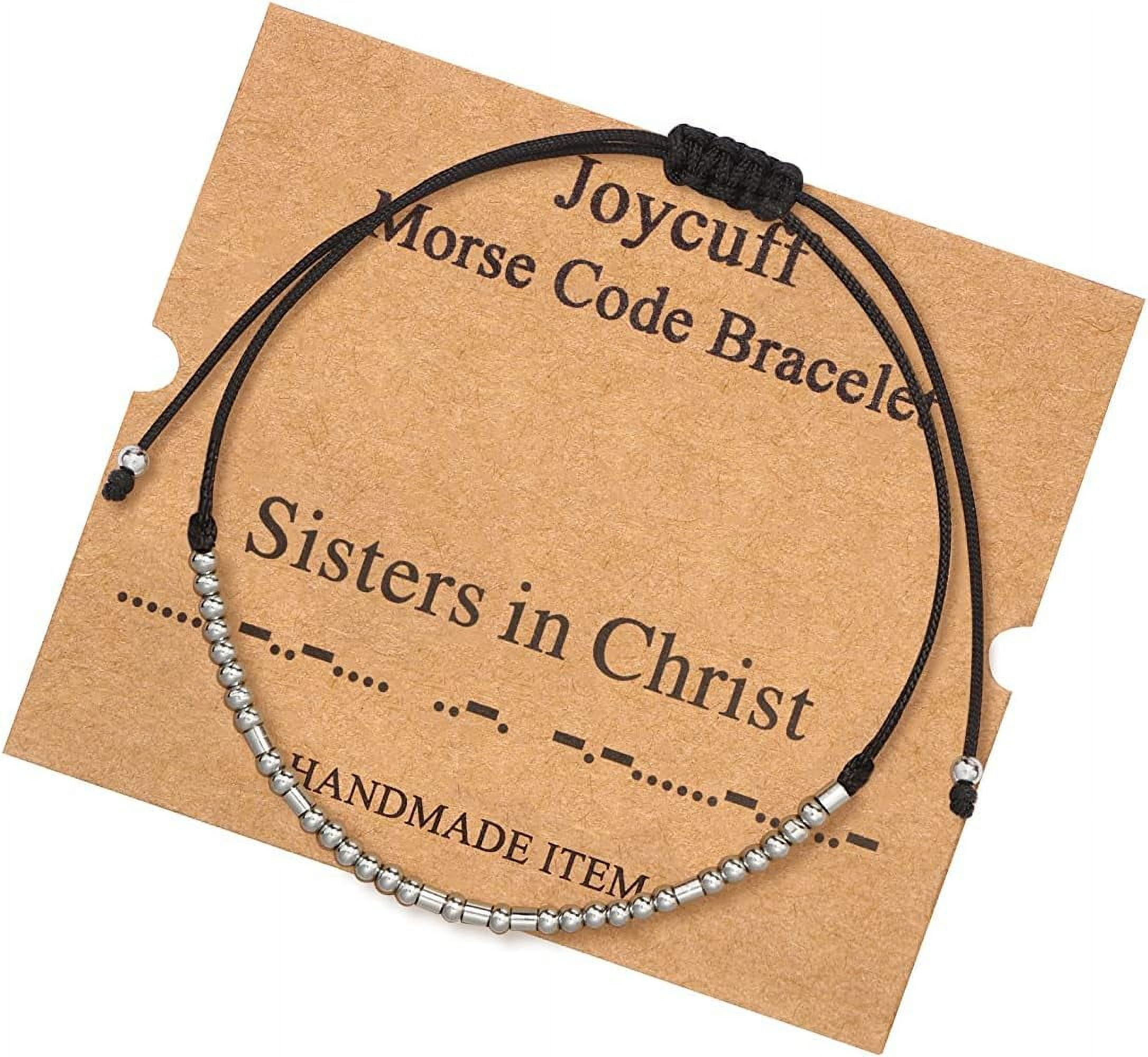 Inspirational Morse Code Bracelets Motivational Encouragement Memorial Unique Gifts String ...
