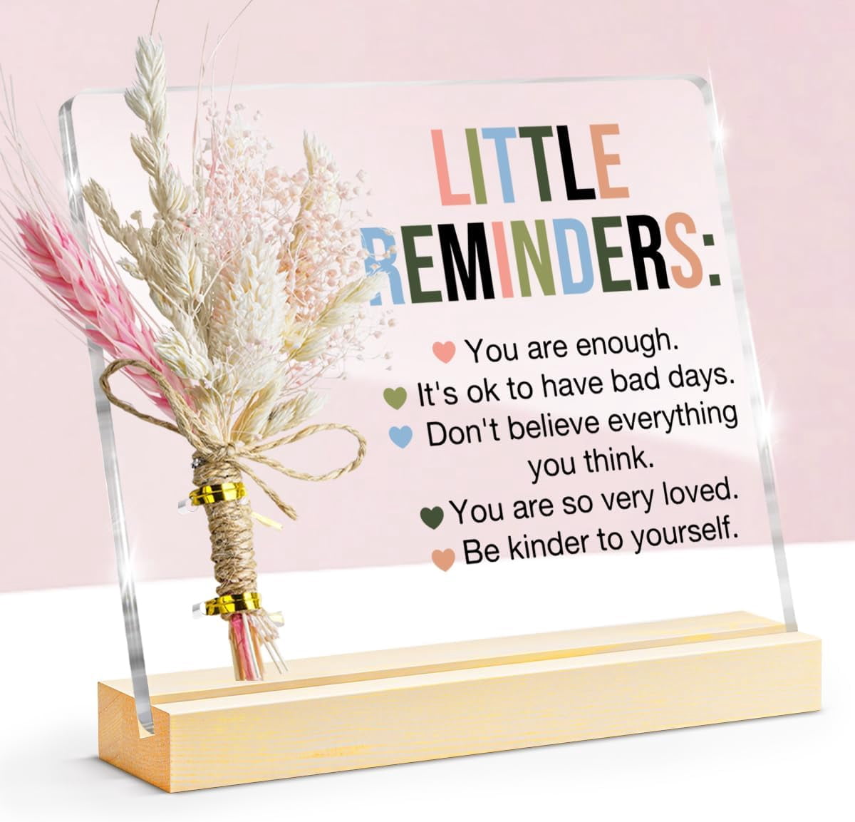 Inspirational Motivational Gifts Little Reminders You are Enough Clear ...