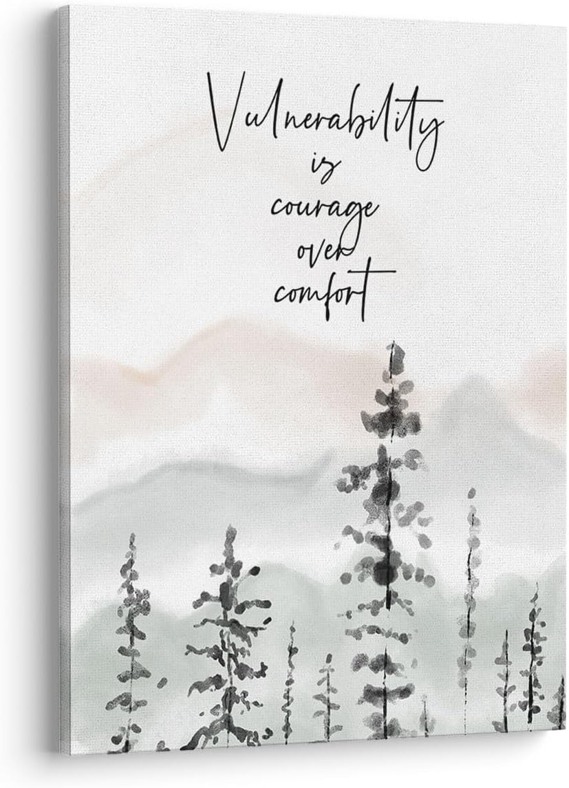 Inspirational Motivational Wall Art Decor for Office, Vulnerability is ...