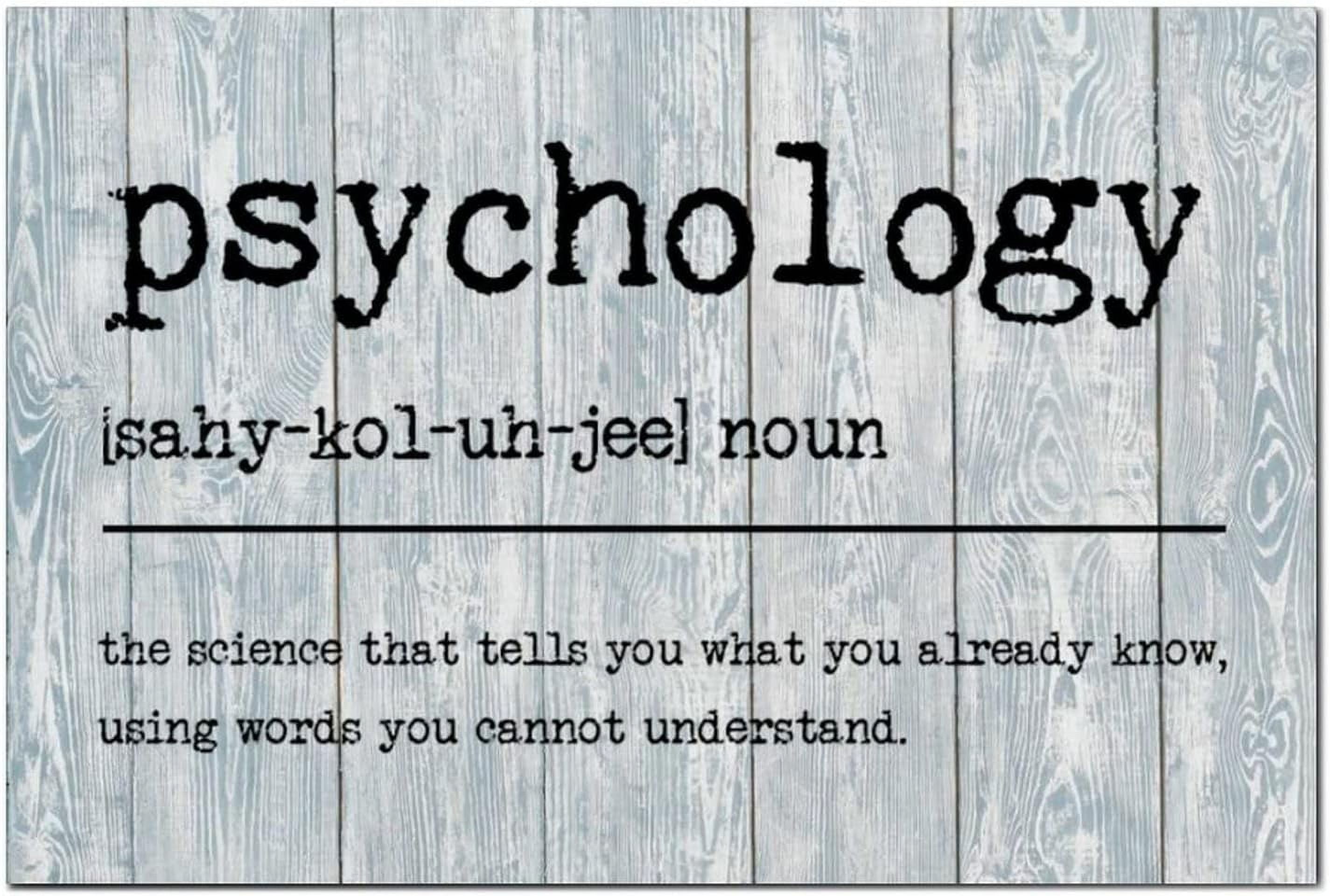 Inspirational Motto Wall Art Psychology Definition Wooden Sign Shabby ...