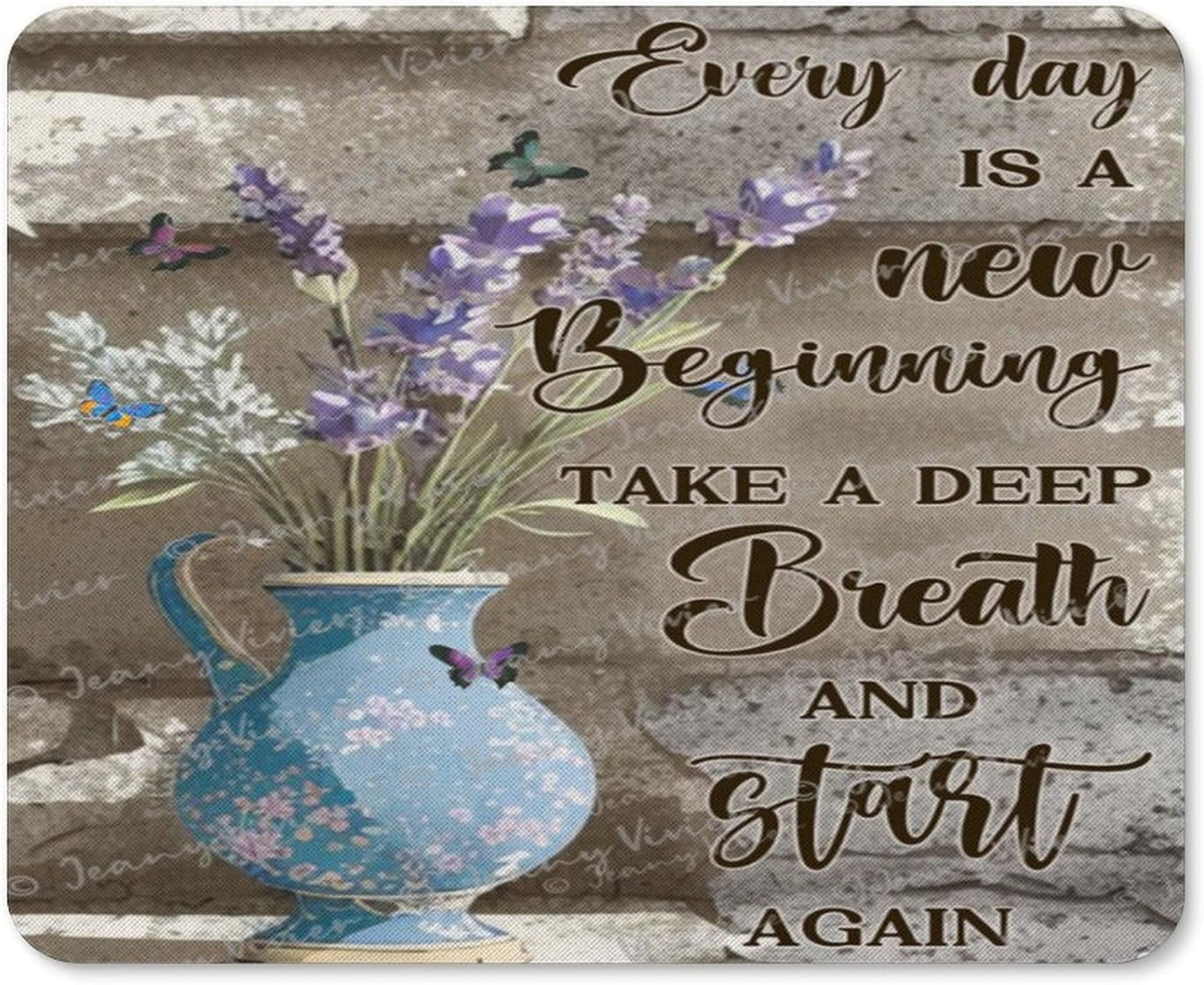 Inspirational Mouse Pad 8x10 Inch Floral Mouse Pad, Non-Slip Rubberwith ...