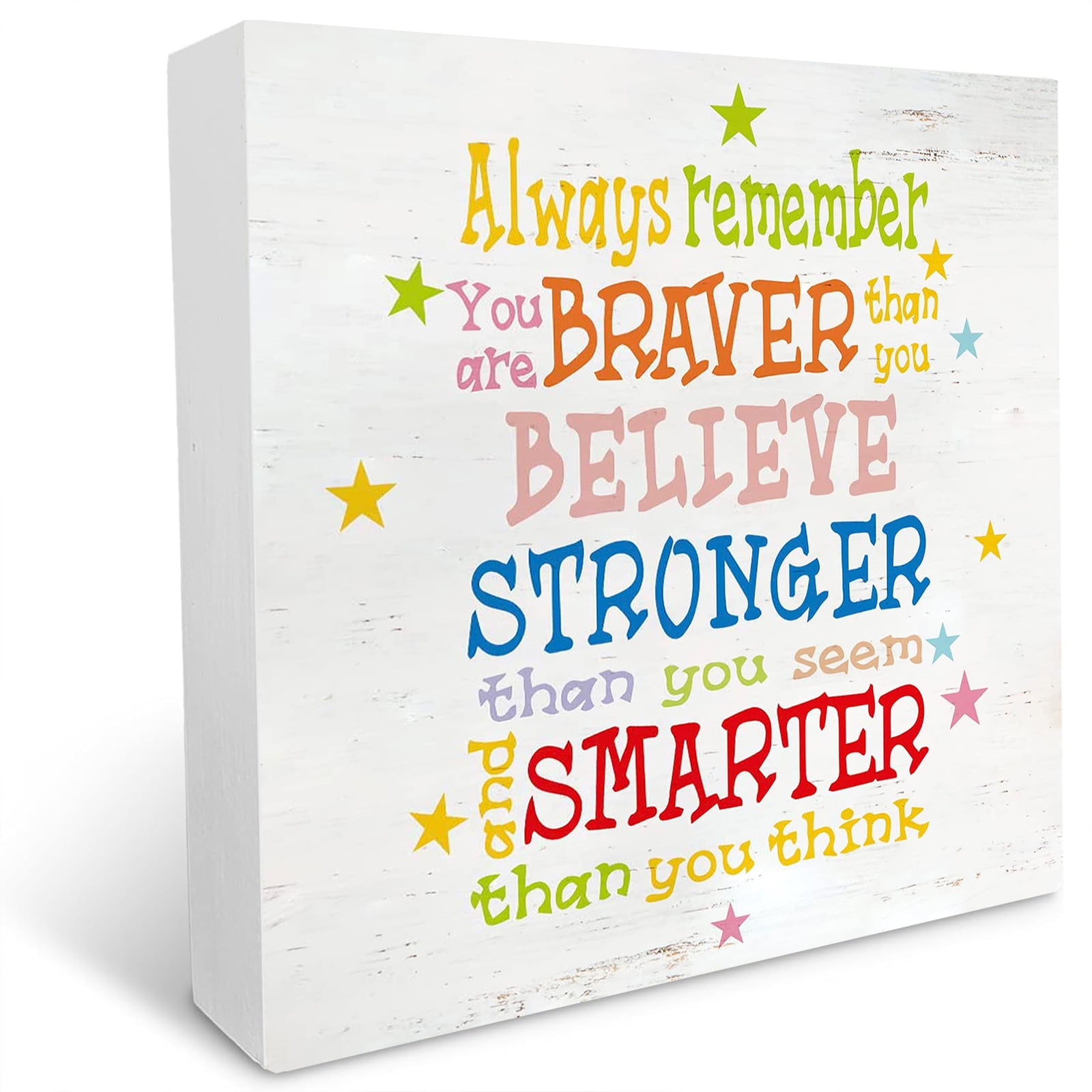 Inspirational Nursery Wood Box Sign Always Remember You are Braver ...
