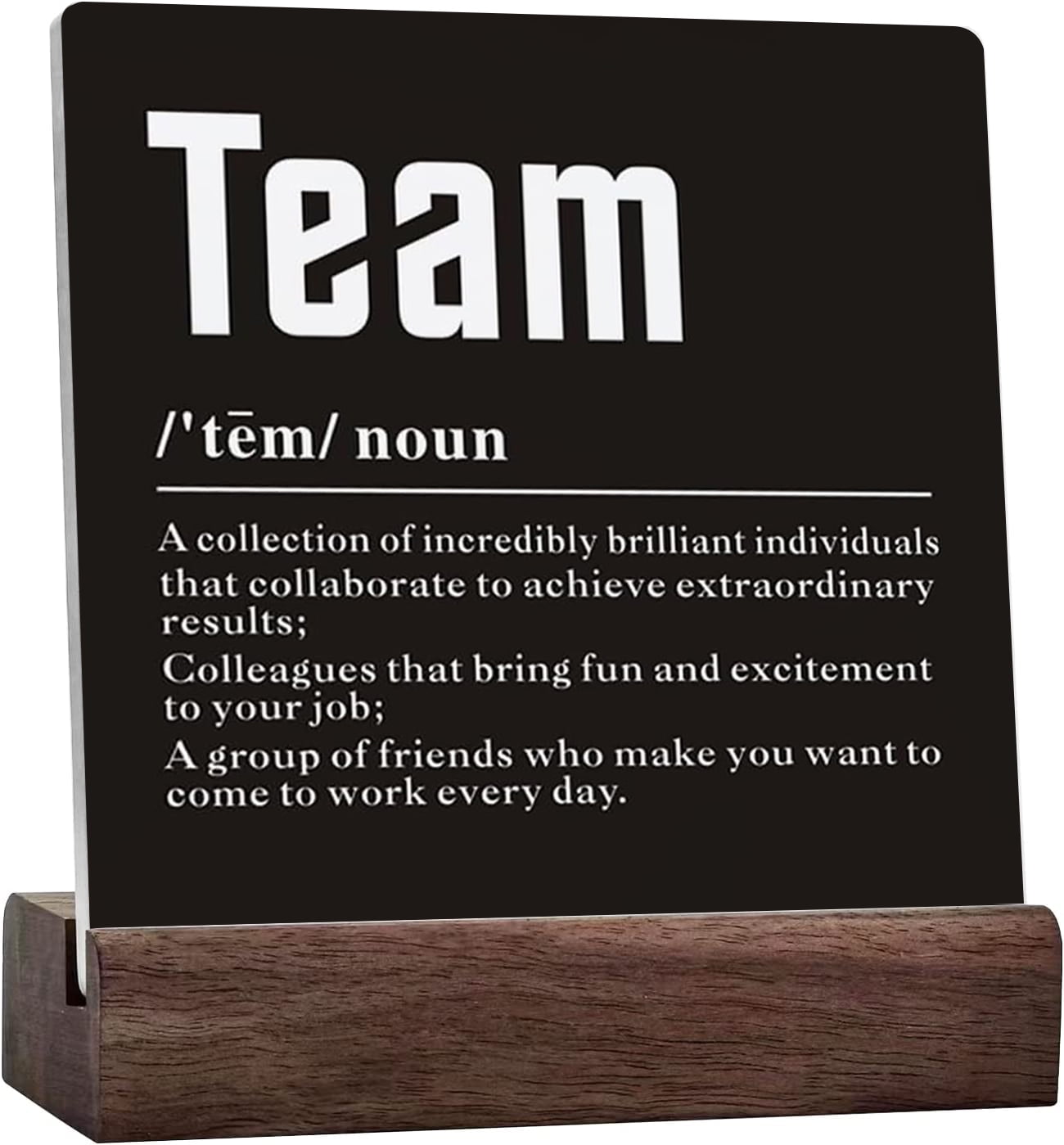 Inspirational Office Decor Team Definition Sign - Office Ceramic Table ...