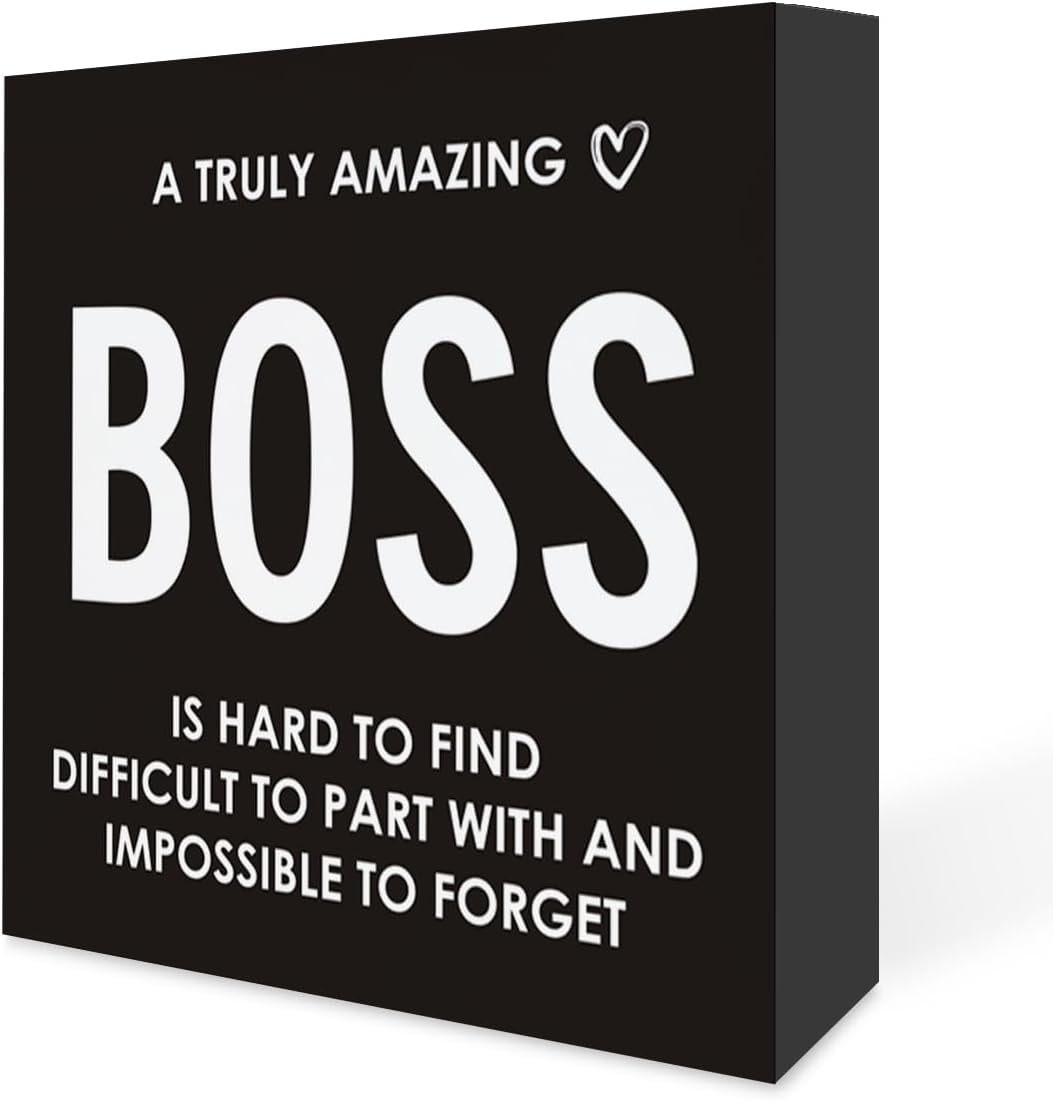 Inspirational Office Decor,a Truly Amazing Boss Sign,Office Wooden Box ...