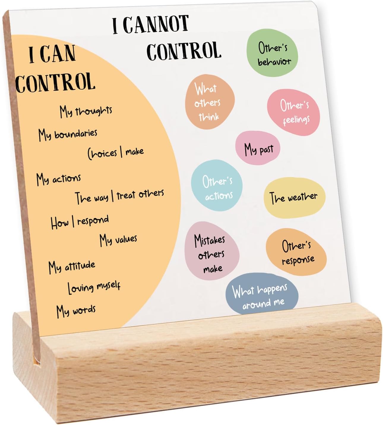 Inspirational Office Desk Decor Wooden, Mental Health Gifts, Recovery ...