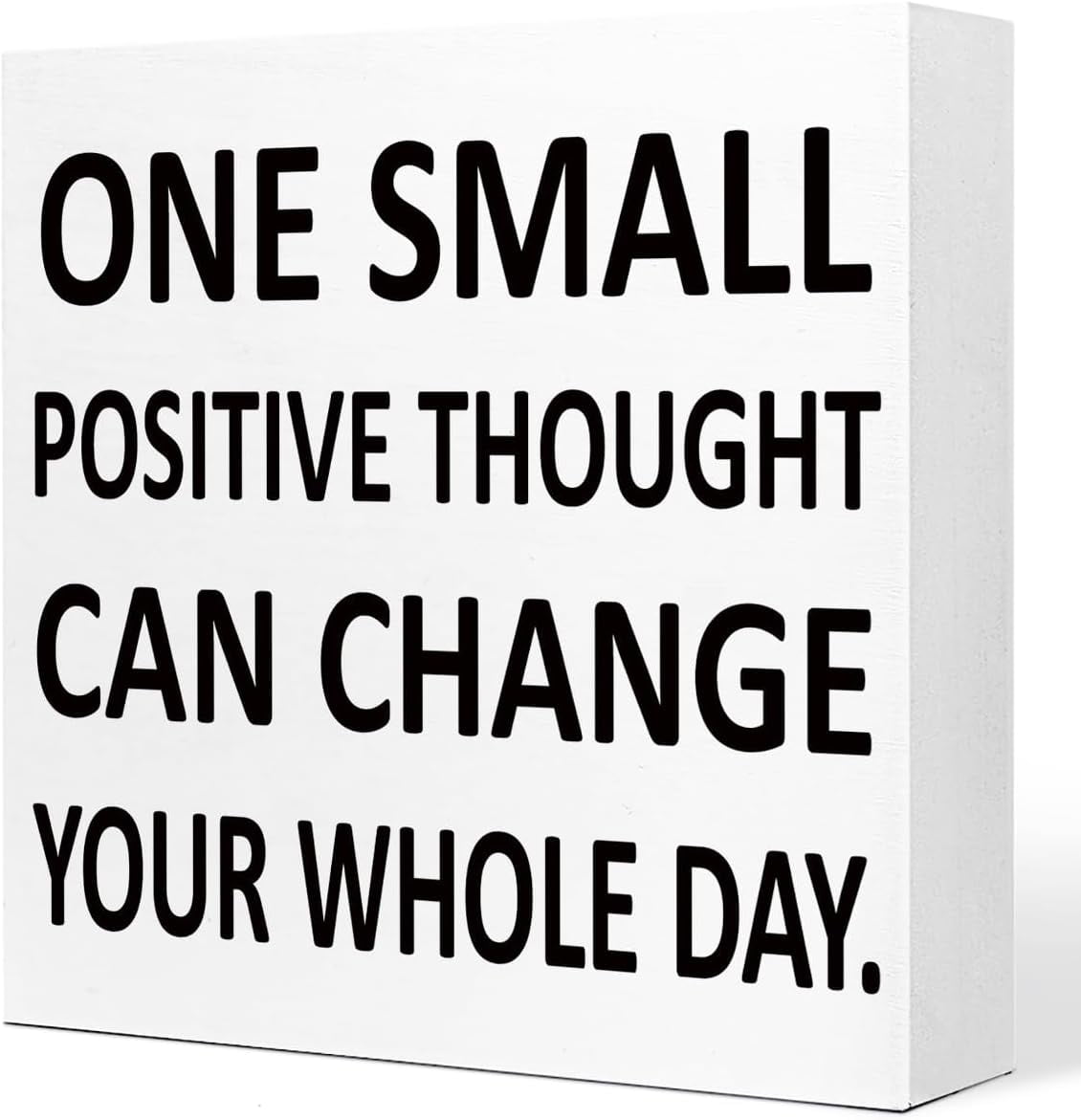Inspirational Office Wood Box Sign Desk Decor,One Small Positive ...