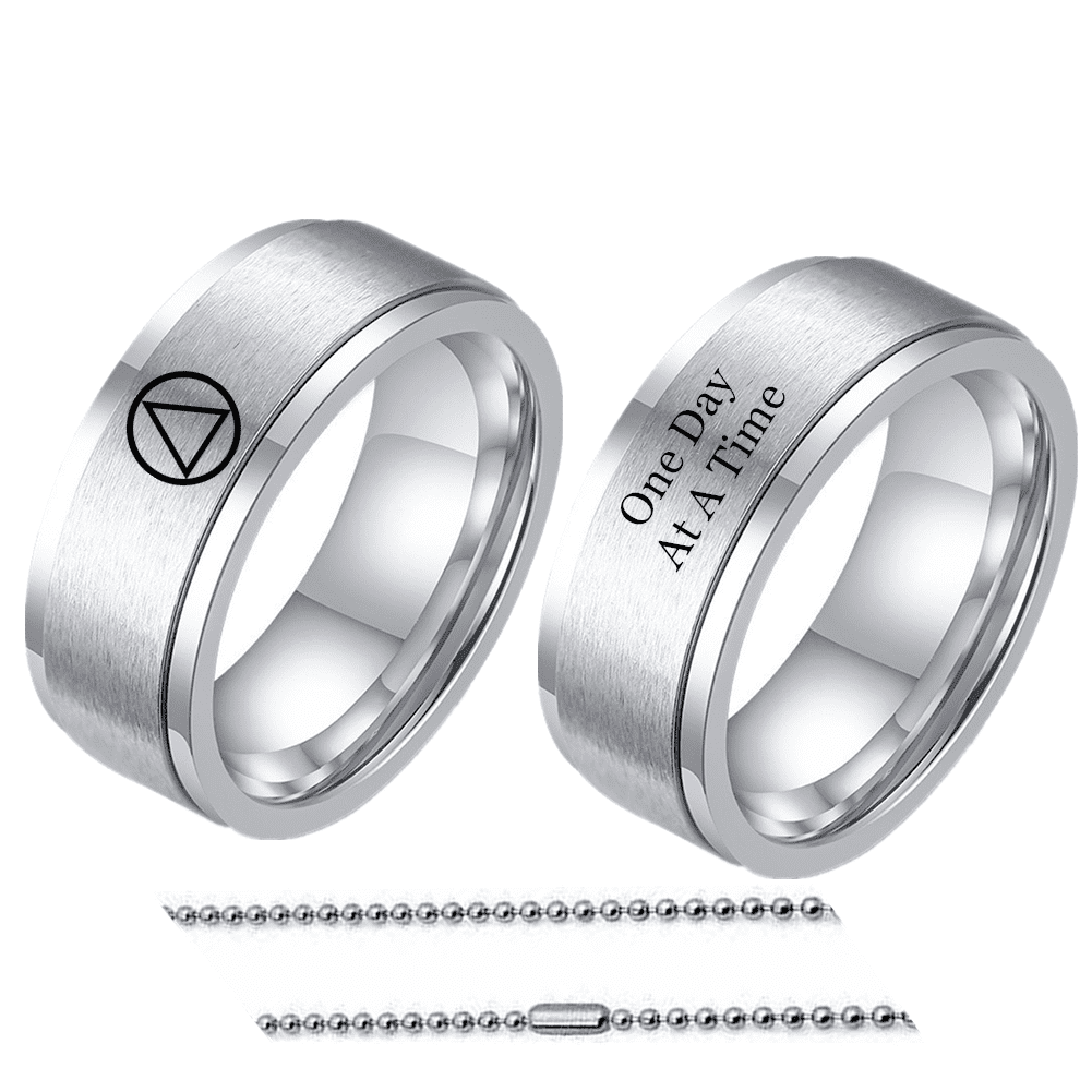 Inspirational One Day At A Time Sobriety Gifts for Women Men Stainless ...