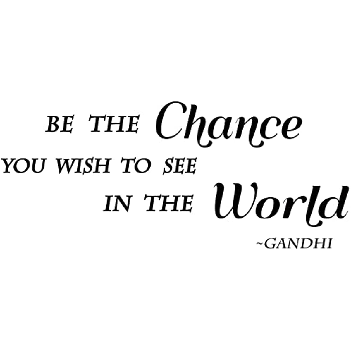 Inspirational PVC Wall Sticker Be The Change You Wish to See in The ...