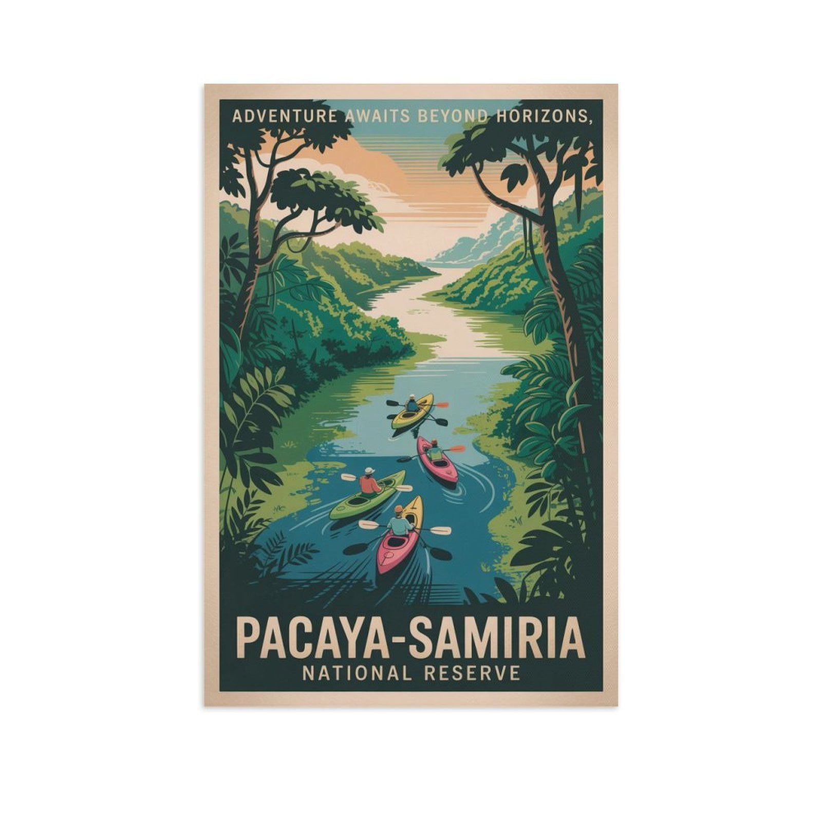 Inspirational Pacaya-Samiria National Reserve Poster Retro Motivational ...