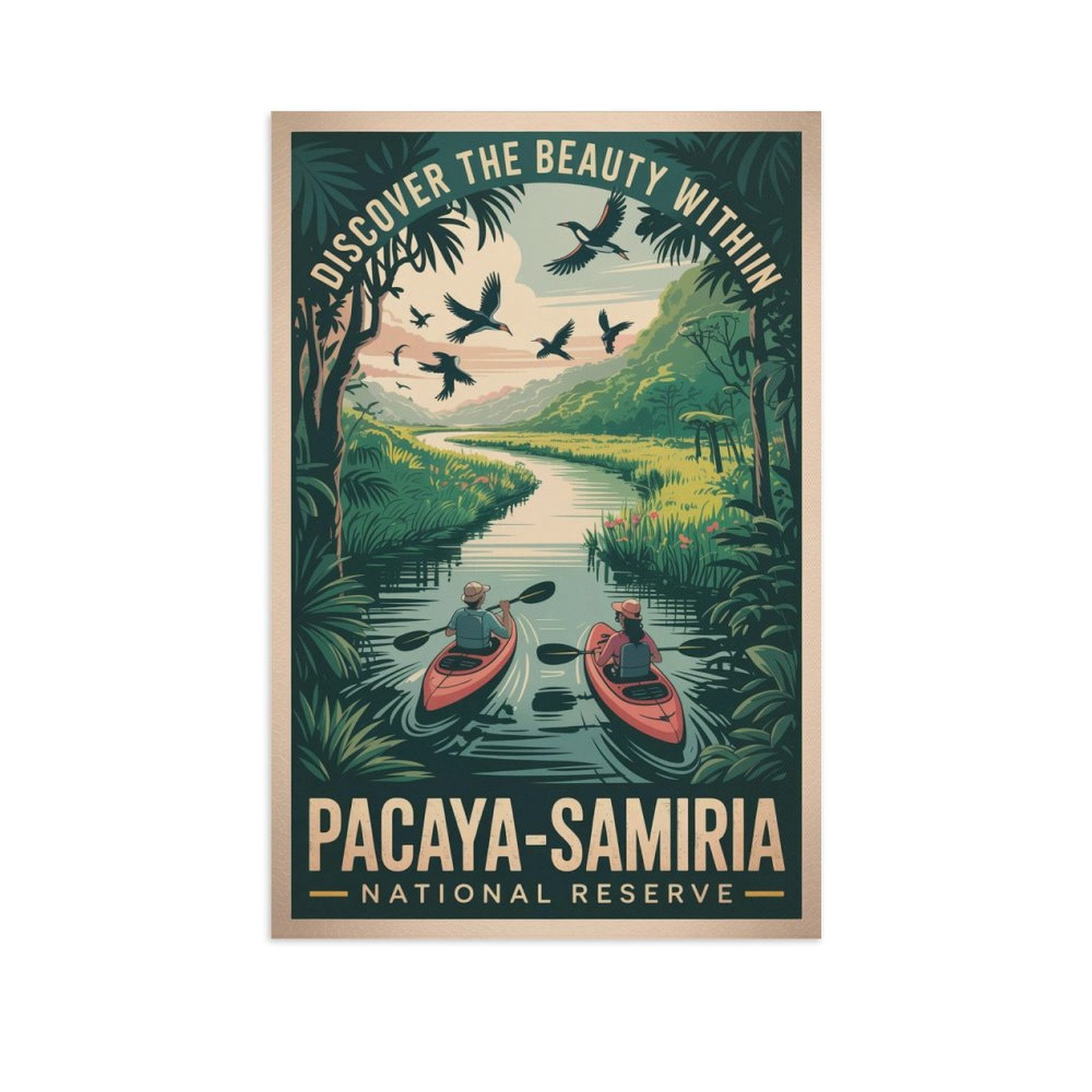 Inspirational Pacaya-Samiria National Reserve Poster Retro Motivational ...