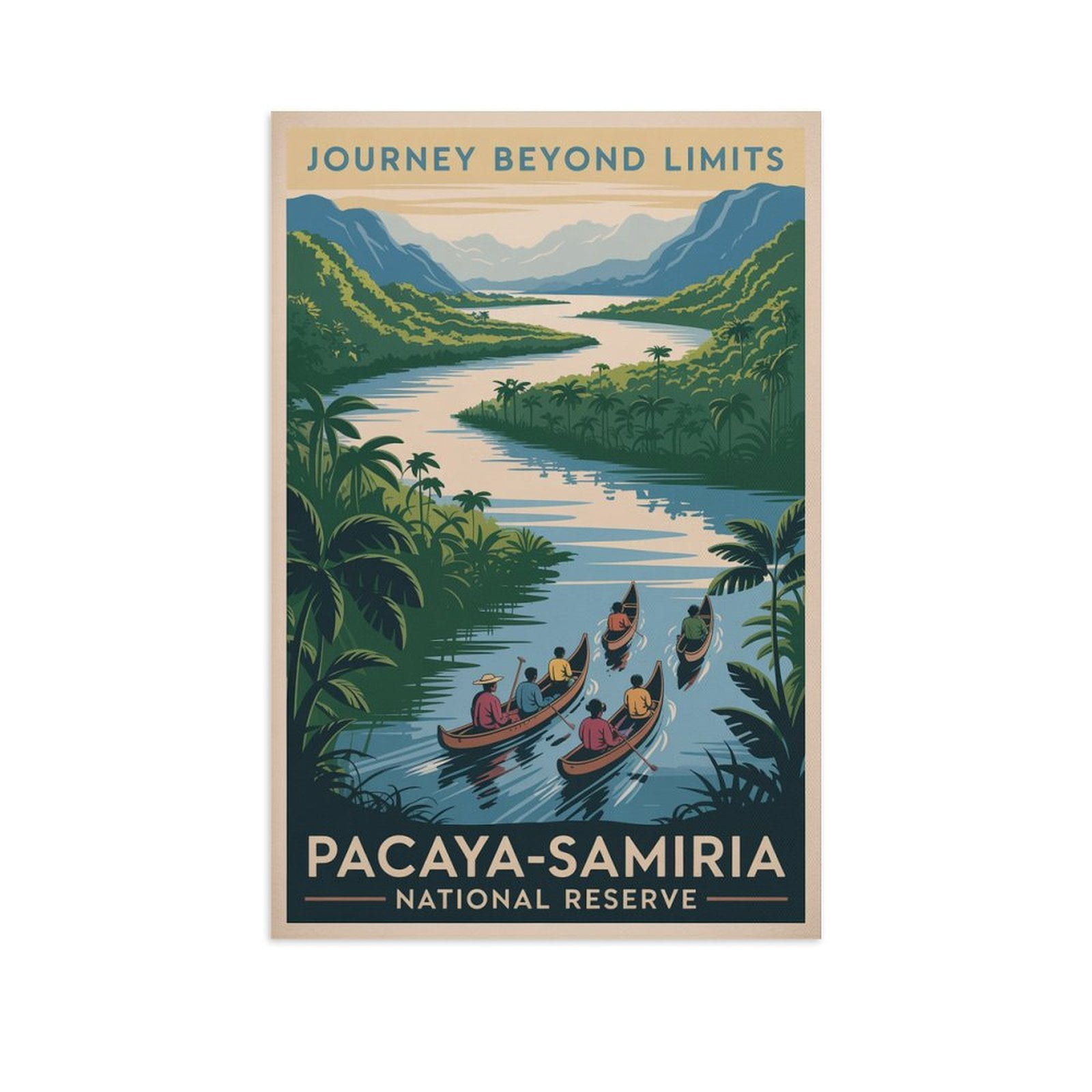 Inspirational Pacaya-Samiria National Reserve Poster Retro Motivational ...