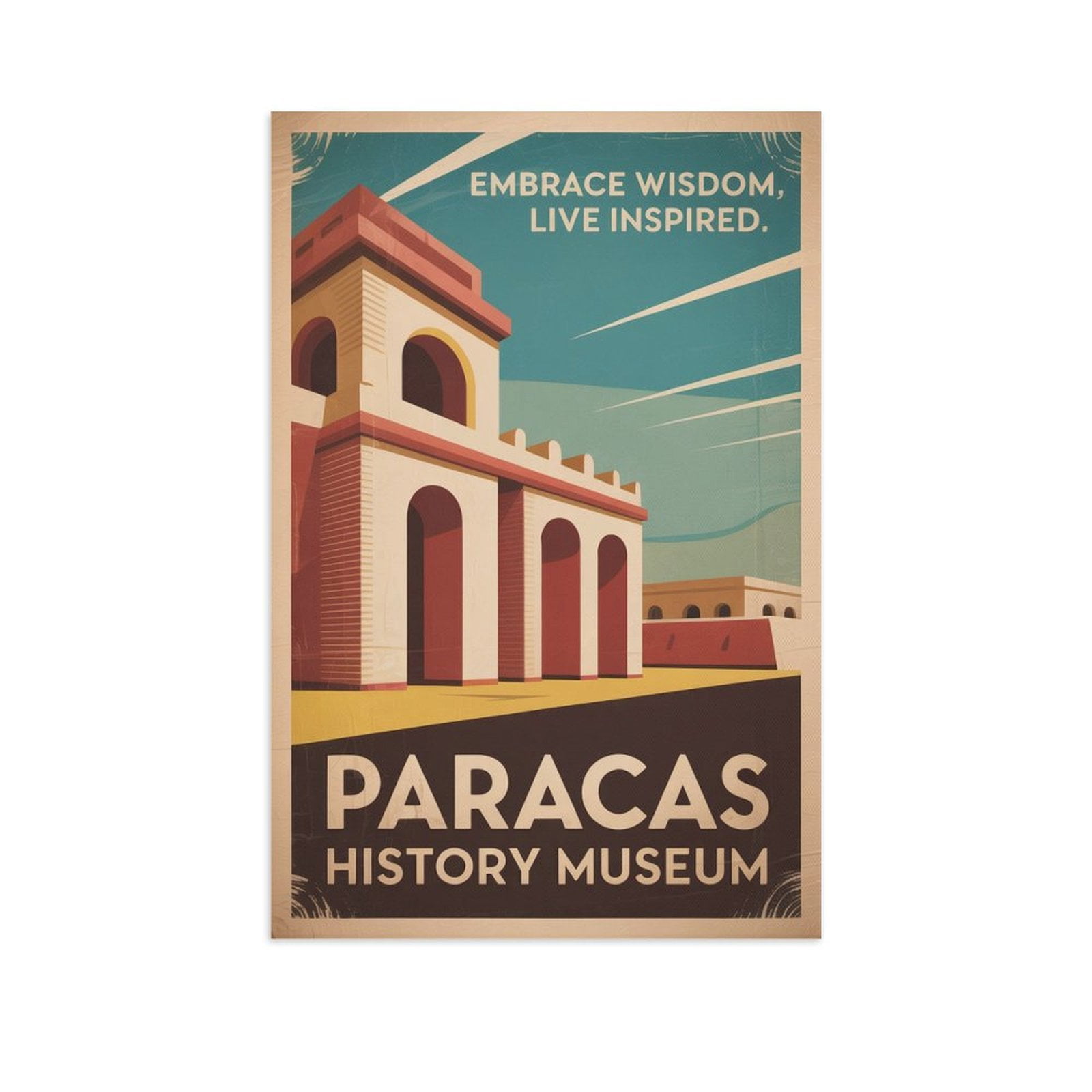 Inspirational Paracas History Museum Poster Retro Motivational Vintage ...